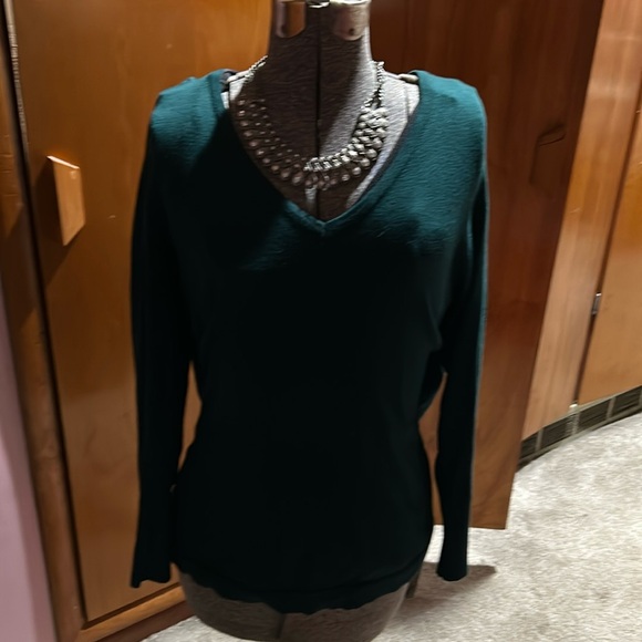 Avenue | Tops | Plus Size Hunter Green Tunic Vneck New With Tags | Poshmark